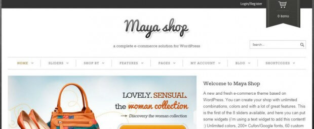 MayaShop: um elegante tema de e-commerce para WordPress